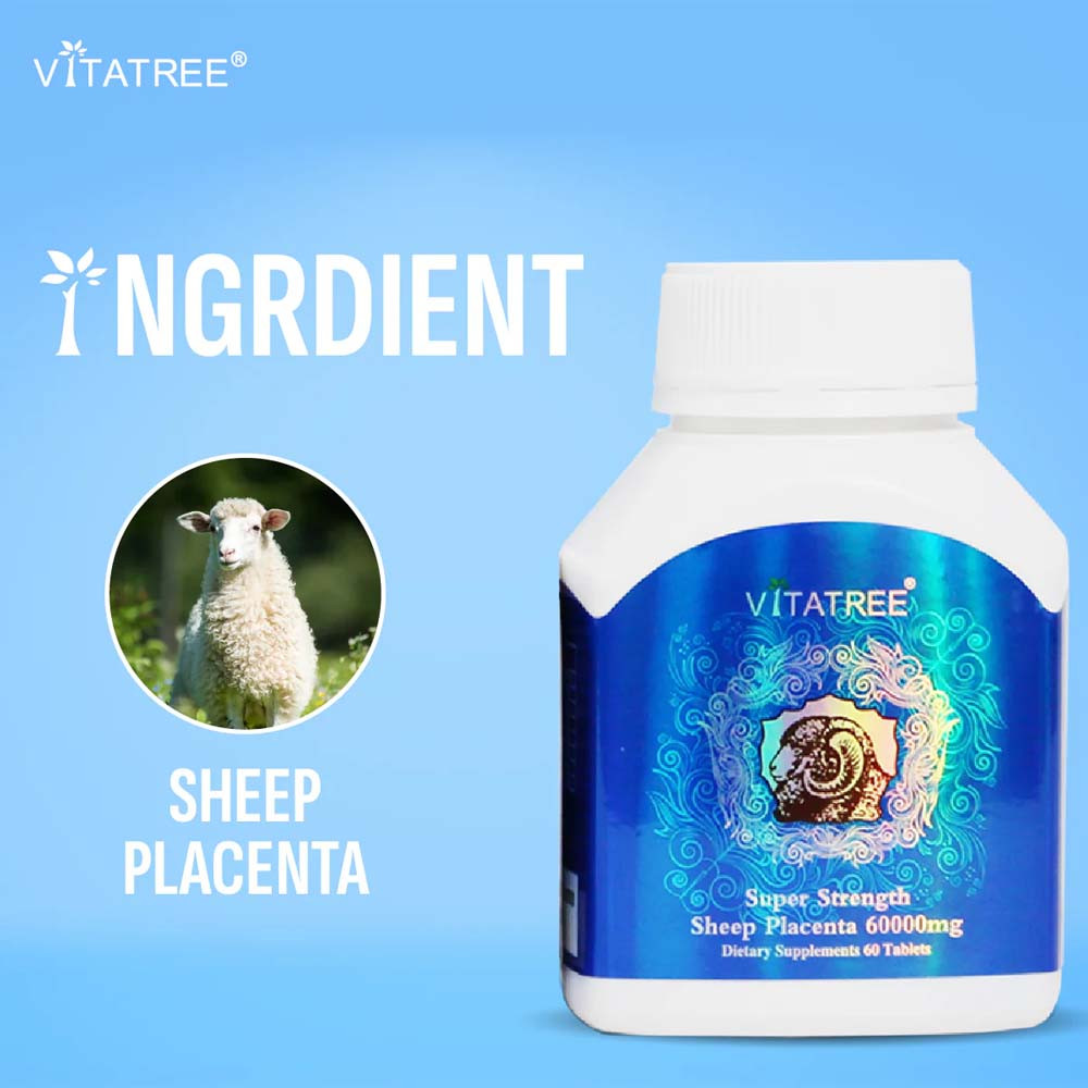 Vitatree Premium Sheep Placenta 60000mg 2x60 Tablets