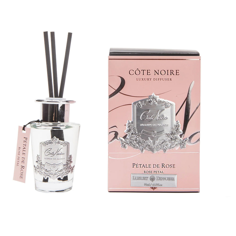 Cote Noire Silver Badge Rose Petal Votive Diffuser 90ml | Natonic
