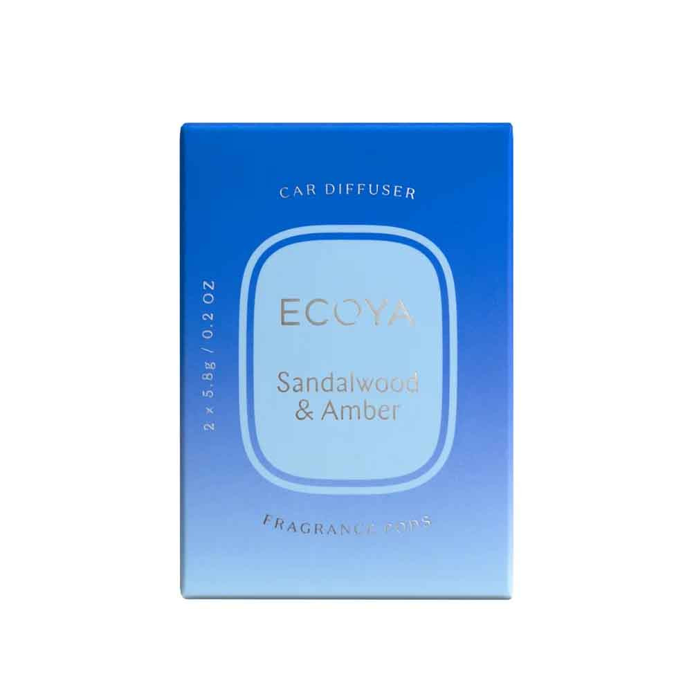 Ecoya Sandalwood at Amber Car Diffuser Fragrance Pods | Natonic