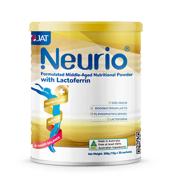 Neurio-Middle-Aged Powder with Lactoferrin 300g (10g x 30 sachets ...