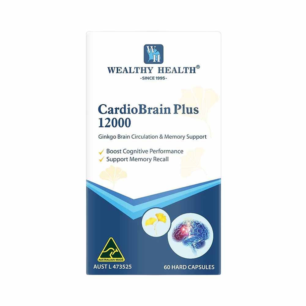 Wealthy Health CardioBrain Plus 12000 60 Hard Capsules | Natonic