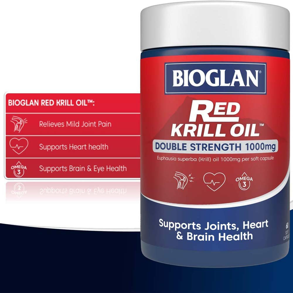 Bioglan-Red Krill Oil Double Strength 1000mg 60 Capsules | Natonic
