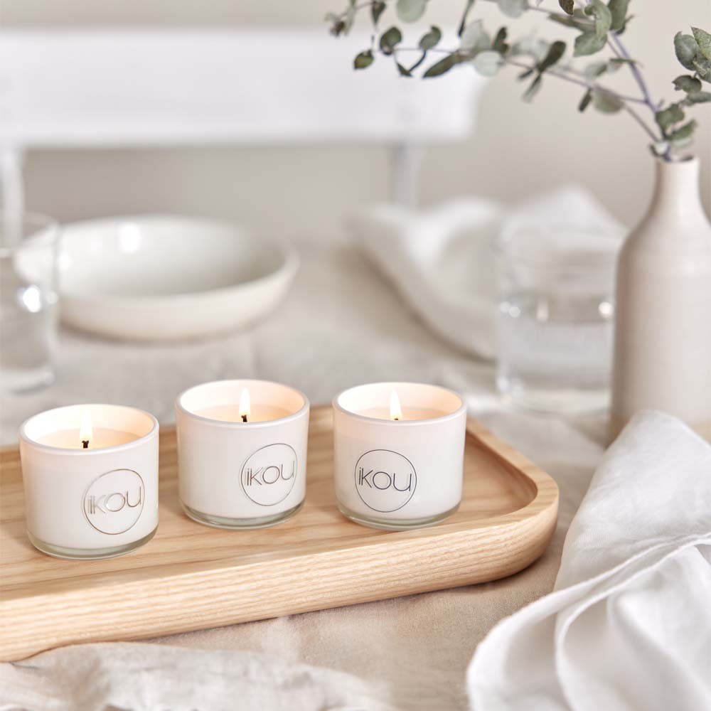 iKOU Small Candle Glass Trio Gift Pack | Natonic