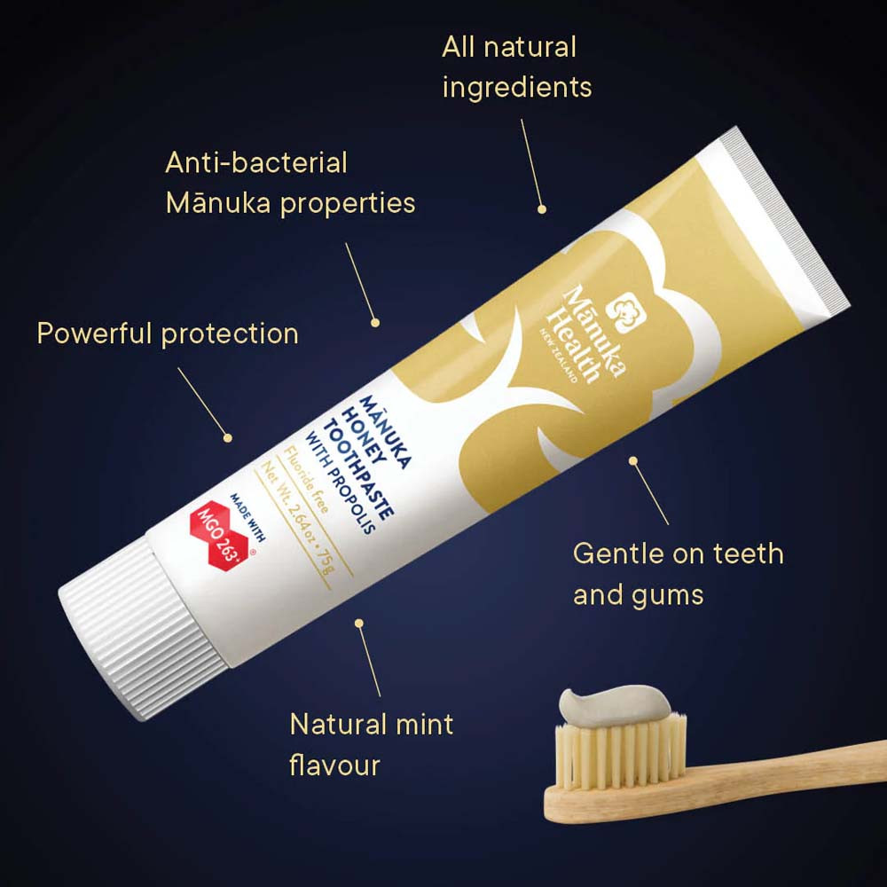 Manuka Health Manuka Honey Toothpaste with Propolis 75g | Natonic