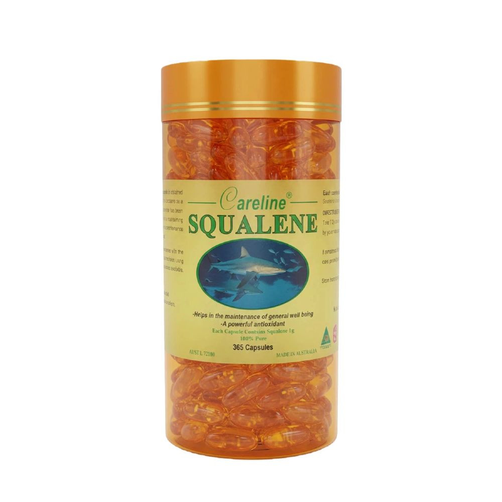 Careline 100% Pure Squalene 1000mg 365 Capsules | Natonic