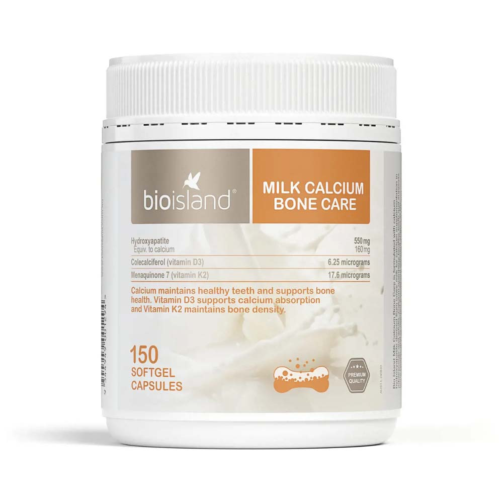 Bio Island Milk Calcium Bone Care 150 Softgel Capsules | Natonic
