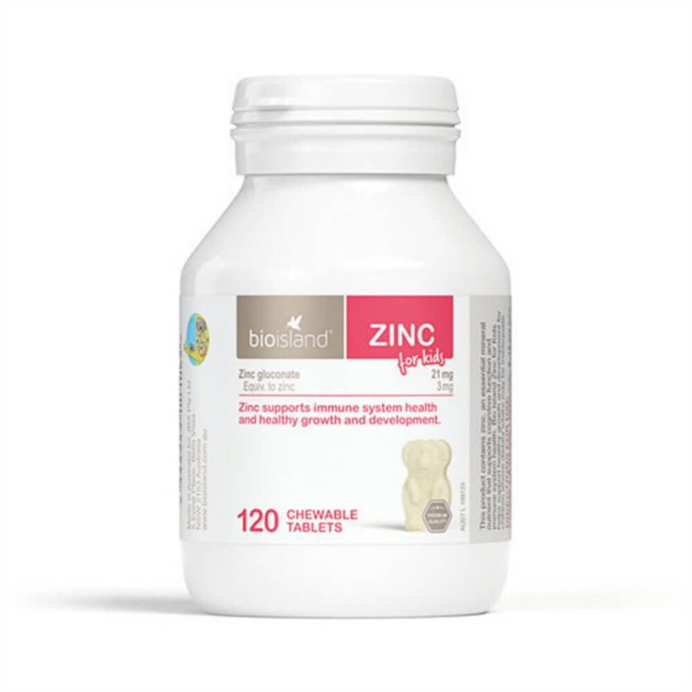 Bio Island Zinc for Kids 120 Chewable Tablets | Natonic