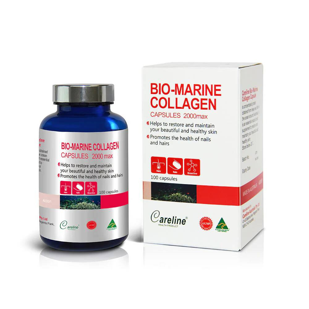Careline Blue Summit Bio-Marine Collagen 2000 Max 100 Capsules | Natonic