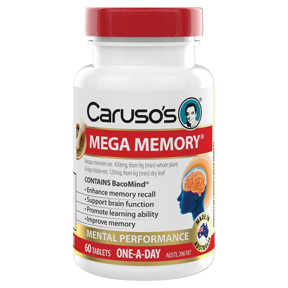 Caruso's Natural Health Mega Memory 60 Tablets | Natonic