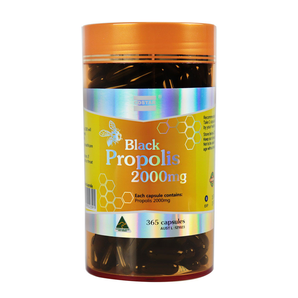 Costar Black Propolis 2000mg 365 Capsules | Natonic