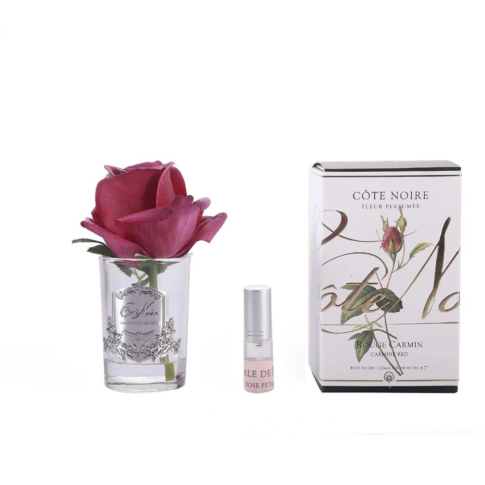 Cote Noire Perfumed Natural Touch Rose Bud in Clear and Carmine Red ...