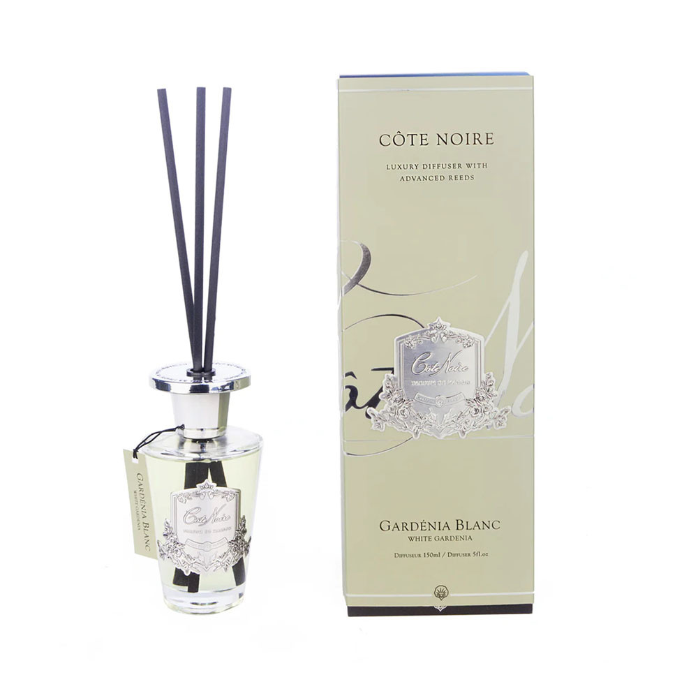 Cote Noire Silver Badge White Gardenia Diffuser 150ml | Natonic