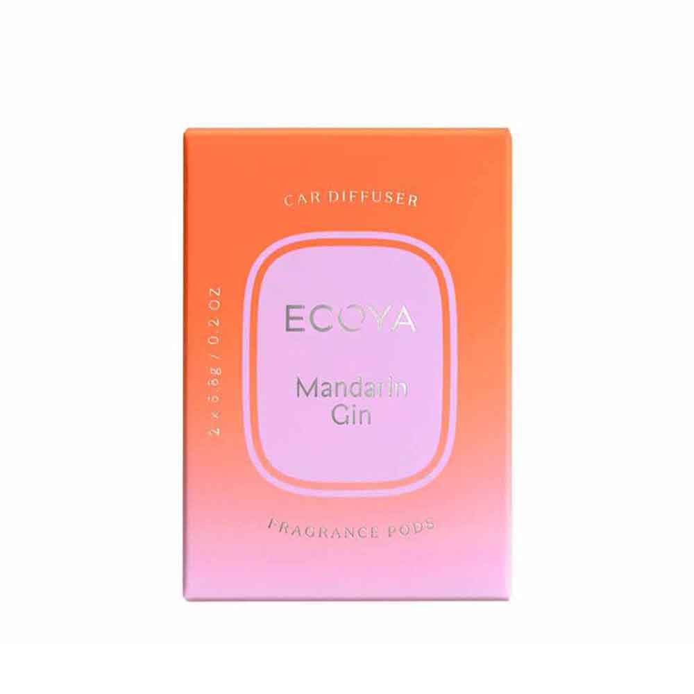 Ecoya Mandarin Gin Car Diffuser Fragrance Pods | Natonic