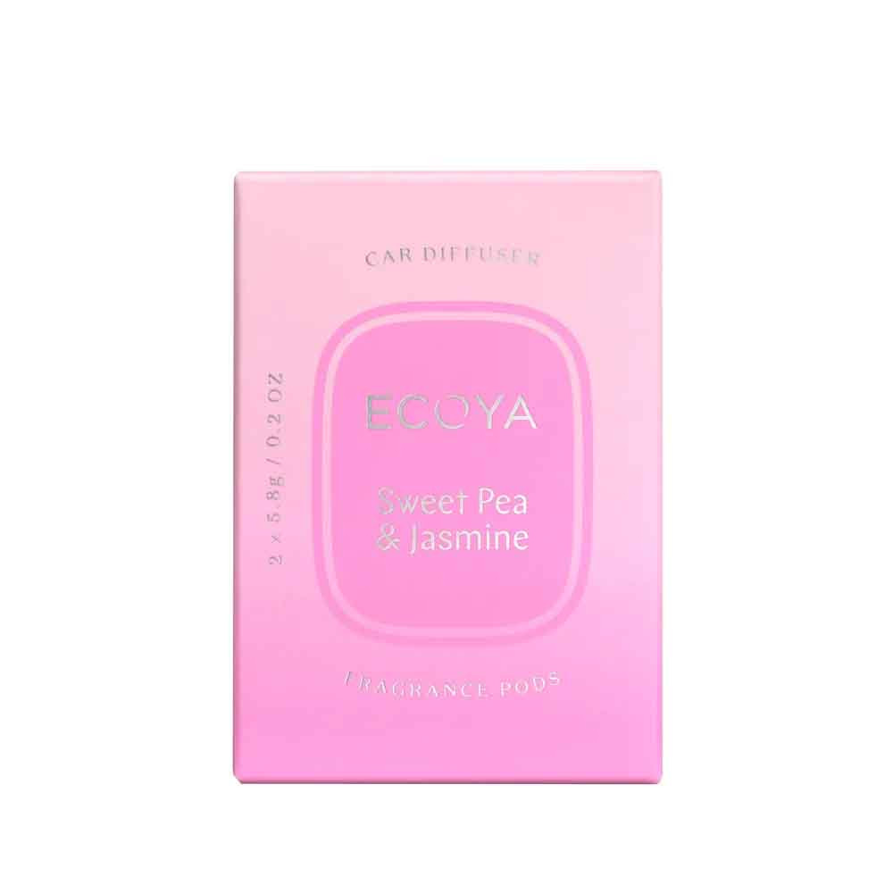Ecoya Sweet Pea & Jasmine Car Diffuser Fragrance Pods | Natonic