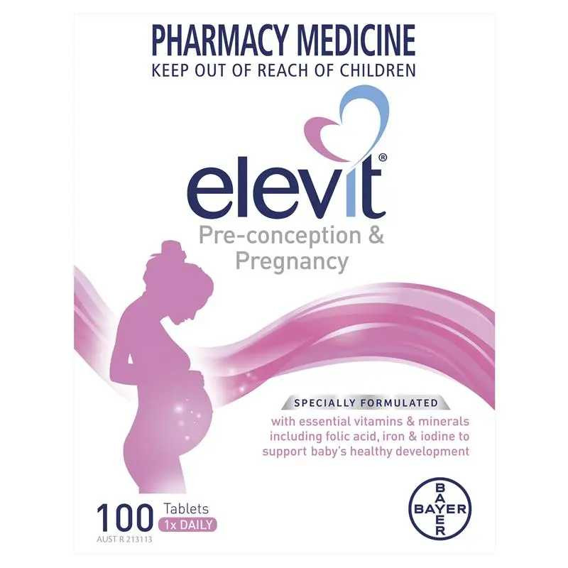 Bayer-Elevit Pre-conception & Pregnancy Multivitamin 100 Capsules | Natonic