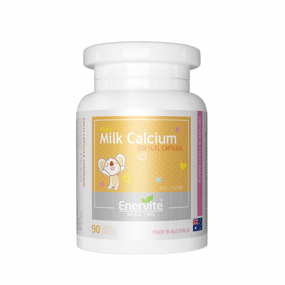 Enervite Kids Milk Calcium 90 Capsules | Natonic