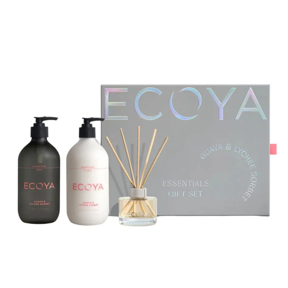 Ecoya Guava & Lychee Sorbet Essentials Gift Set | Natonic