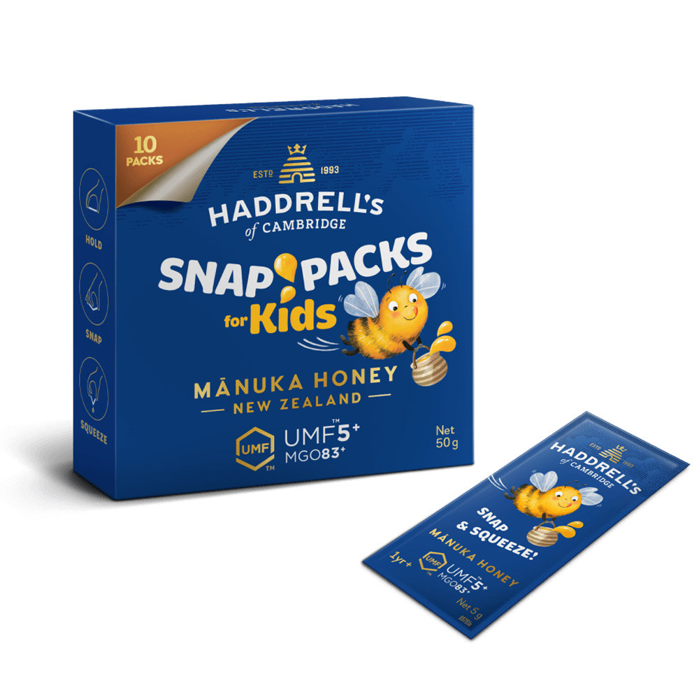 Haddrell's UMF™ 5+ Mānuka Honey Snap Packs for Kids | Natonic
