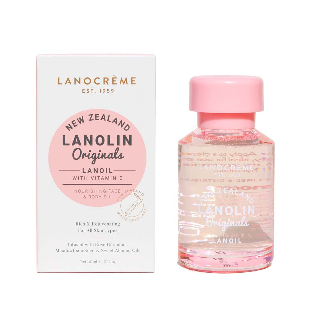 Lanocreme Lanolin Originals Lanoil with Vitamin E Nourishing Face ...