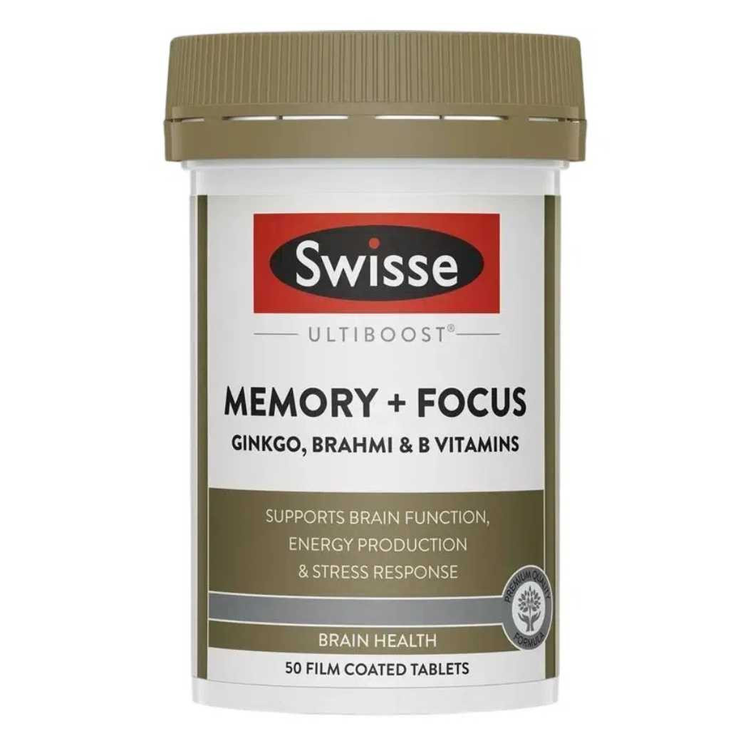 Swisse Ultiboost Memory + Focus 50 Tablets | Natonic