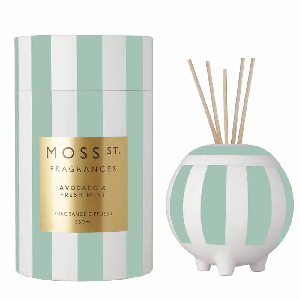 Moss St. Fragrances Avocado & Fresh Mint Ceramic Diffuser 350ml | Natonic