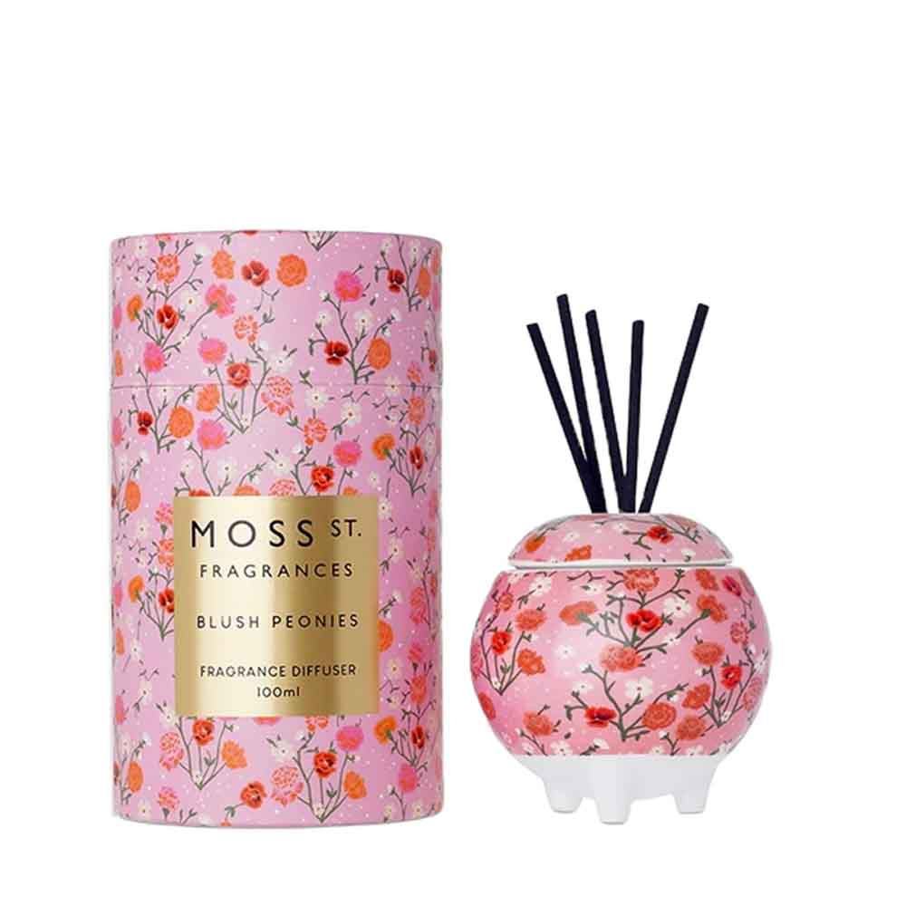 Moss St. Fragrances Blush Peonies Ceramic Diffuser 100ml | Natonic
