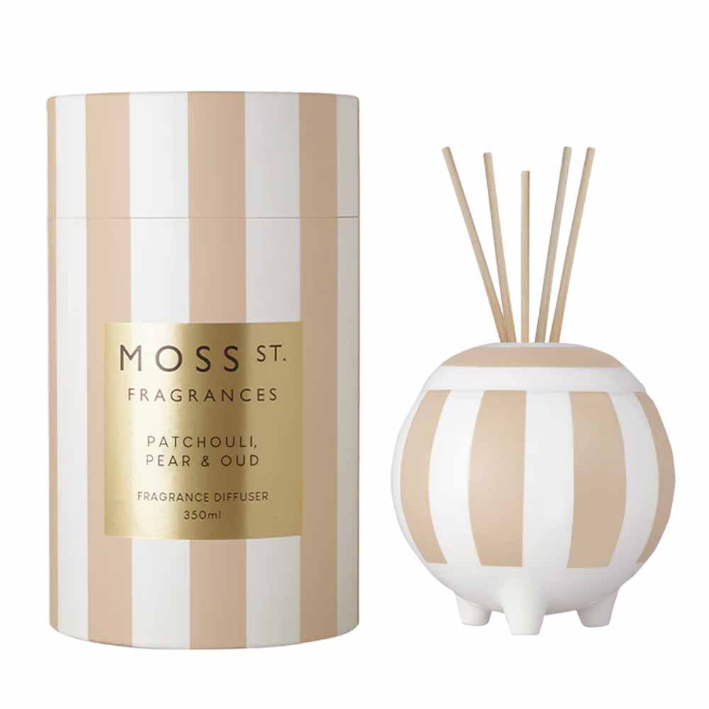 Moss St. Fragrances Patchouli, Pear & Oud Ceramic Diffuser 350ml | Natonic
