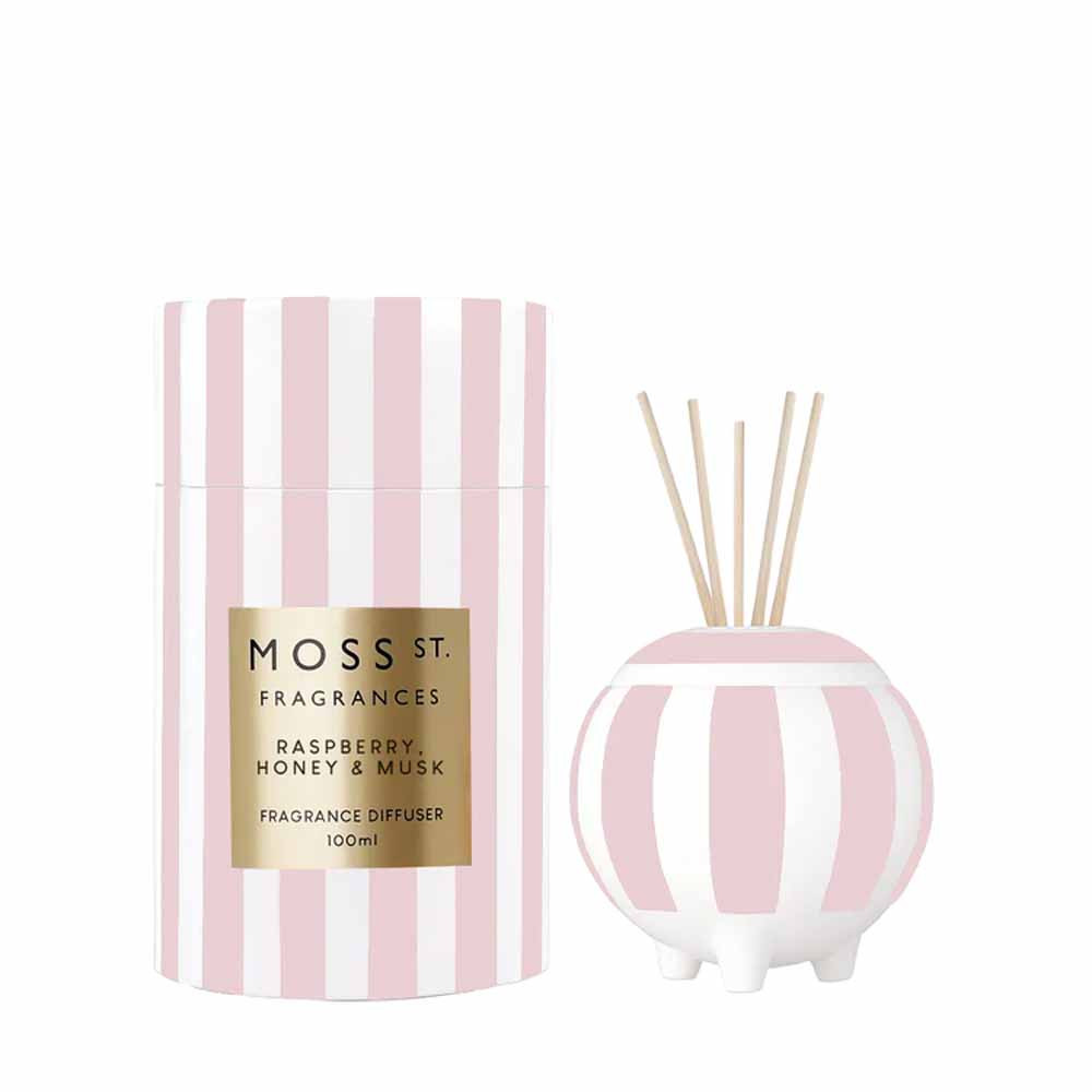 Moss St. Fragrances Raspberry, Honey & Musk Ceramic Diffuser 100ml ...