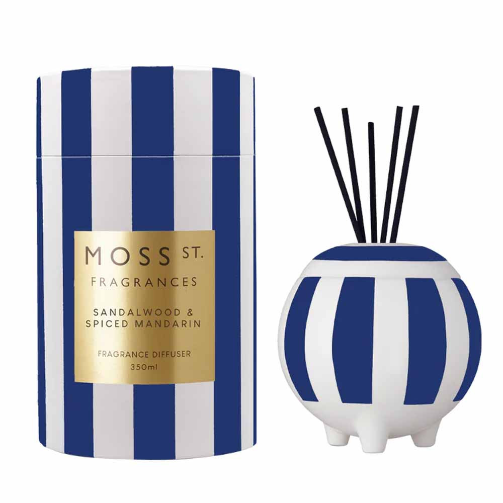 Moss St. Fragrances Sandalwood & Spiced Mandarin Ceramic Diffuser 350ml ...