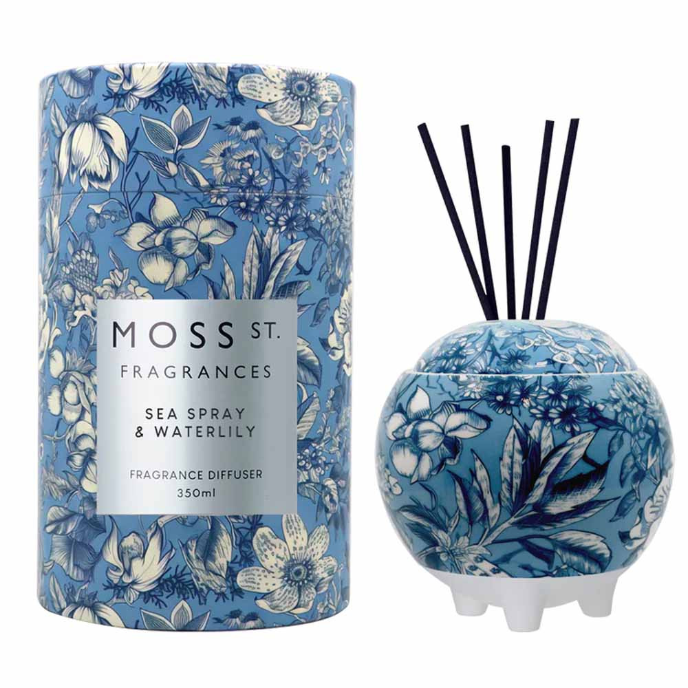 Moss St. Fragrances Sea Spray & Waterlily Ceramic Diffuser 350ml | Natonic