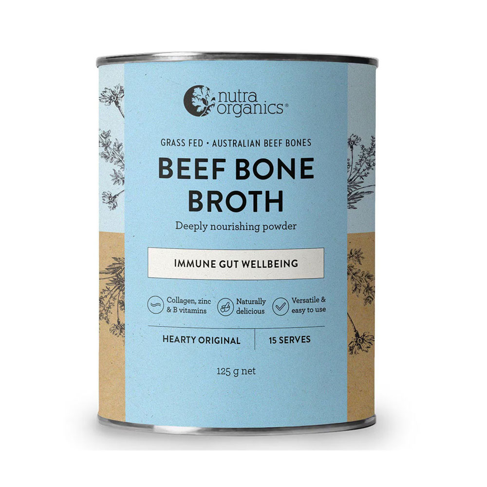 Nutra Organics Beef Bone Broth Immune Gut Wellbeing Hearty Original ...