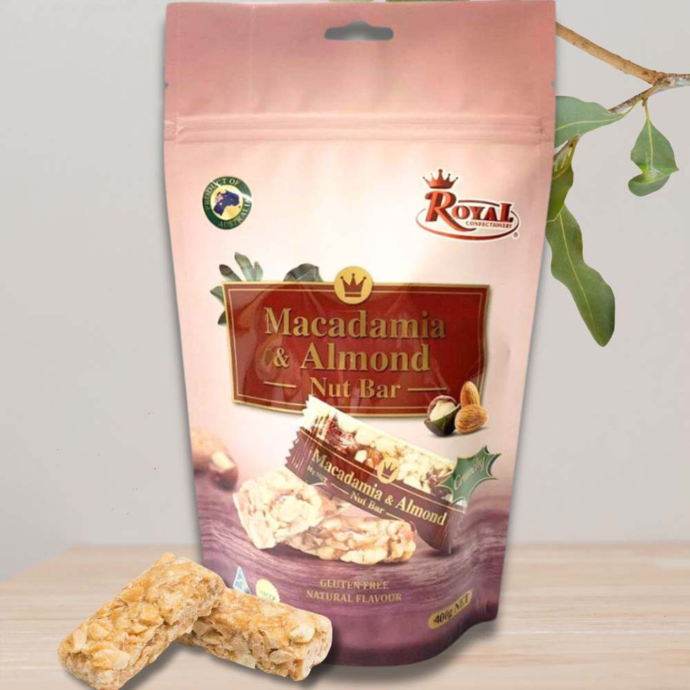 Royal Confectionery Macadamia & Almond Nut Bar 400g | Natonic