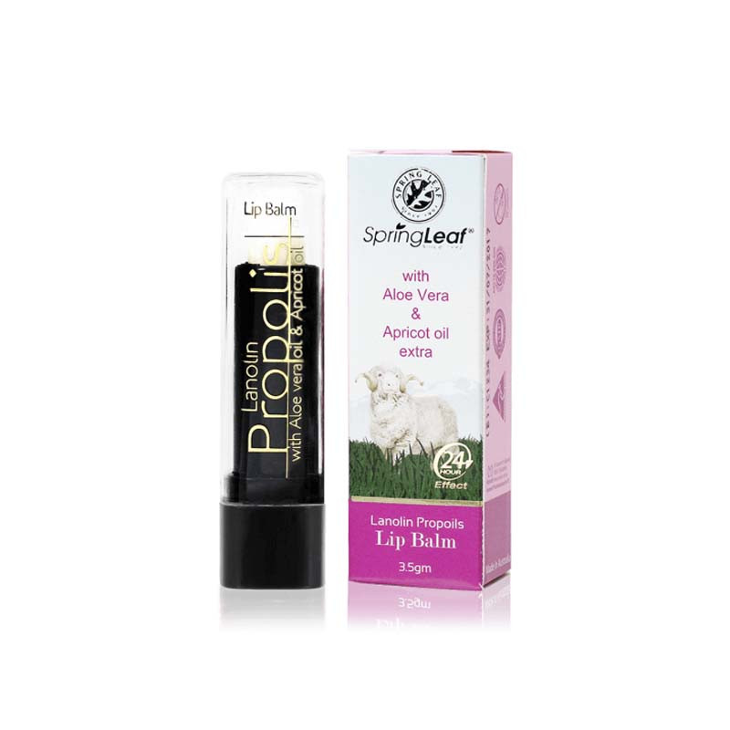 Springleaf- Lanolin Propolis Lip Balm with Aloe Vera & Apricot oil ...