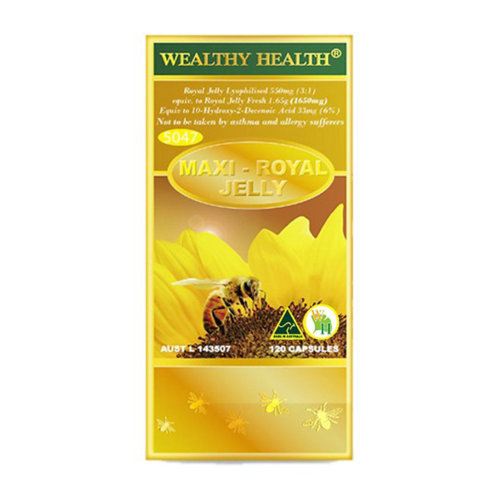 Wealthy Health Maxi Royal Jelly 120 Capsules | Natonic