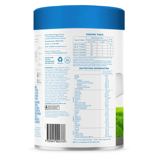 Bellamy Stage 1 Beta Genica-8 Infant Formula From 0-6 Months 800g | Natonic