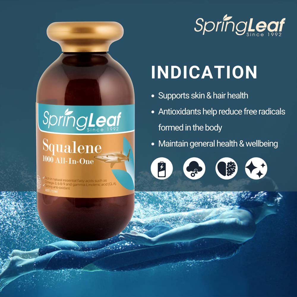 Springleaf Squalene 1000mg All-In-One 365 Viên nang | Natonic