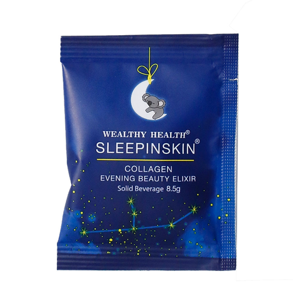 Leche desnatada en polvo SleepInSkin con colágeno Wealthy Health, 8,5 g x 30 sobres | Natonic