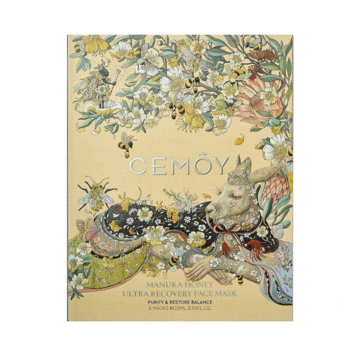 Mascarilla facial ultra reparadora Cemoy con miel de Manuka (28 ml x 5 ...
