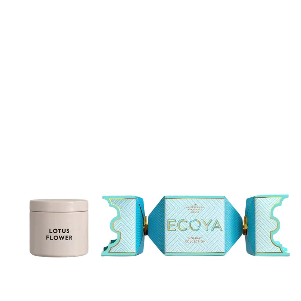 Ecoya Holiday: Vela de lata con forma de flor de loto | Natonic