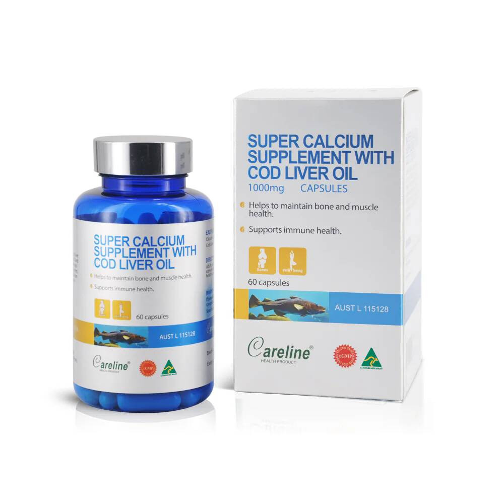 Careline Blue Summit Super Calcium Supplement with Cod Liver Oil 60 ...