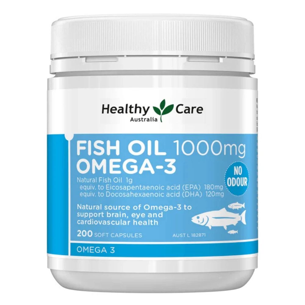 Healthy Care Premium Fish Oil 1000mg 200 Capsules | Natonic