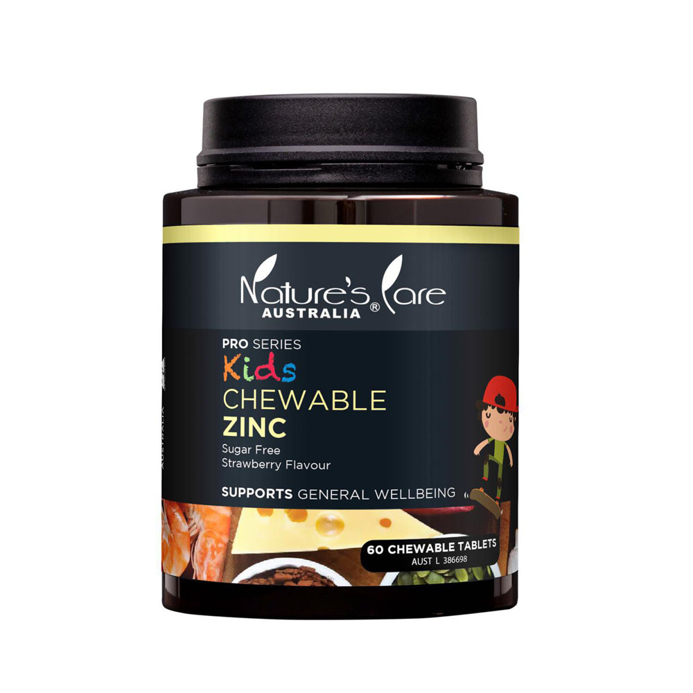 Nature's Care Kids Zinc Milk Flavor 60 Chewable Tablets | Natonic