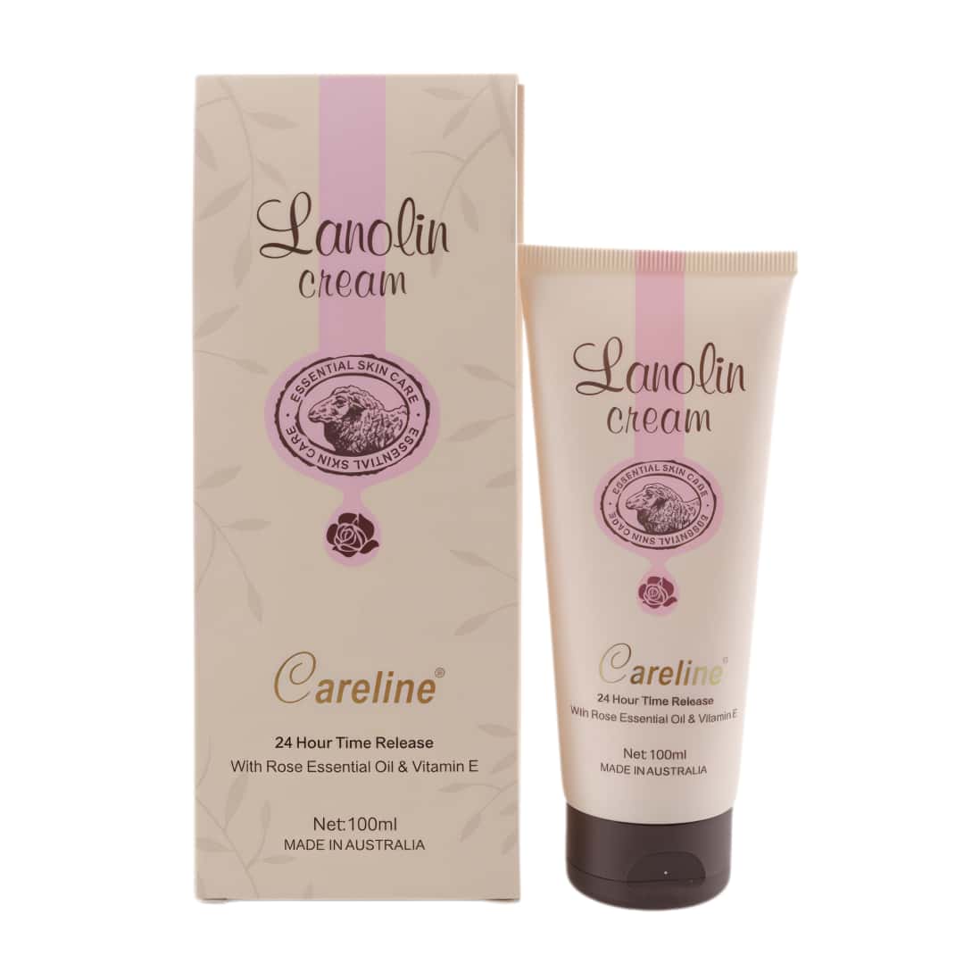 Careline Lanolin Hand Cream with Rose Essential Oil and Vitamin E 100ml ...