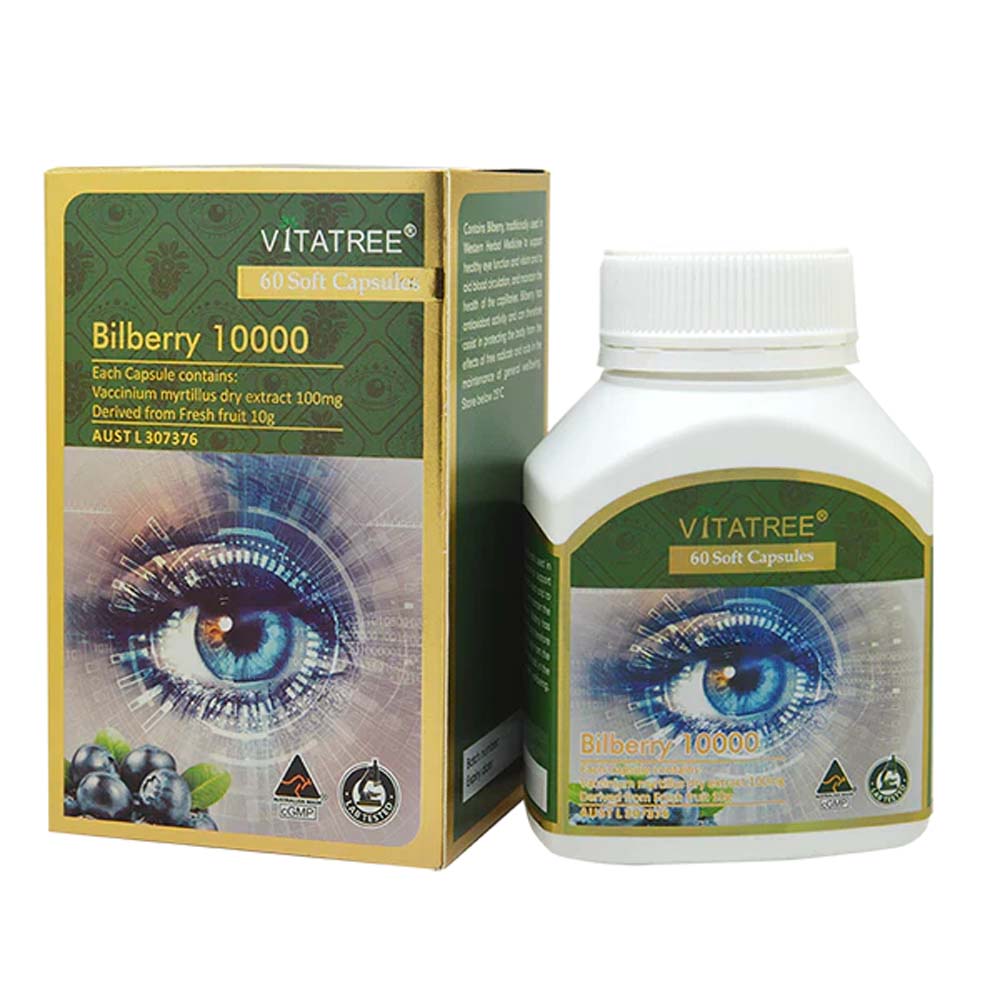 Vitatree Bilberry 10000mg 60 Capsules | Natonic