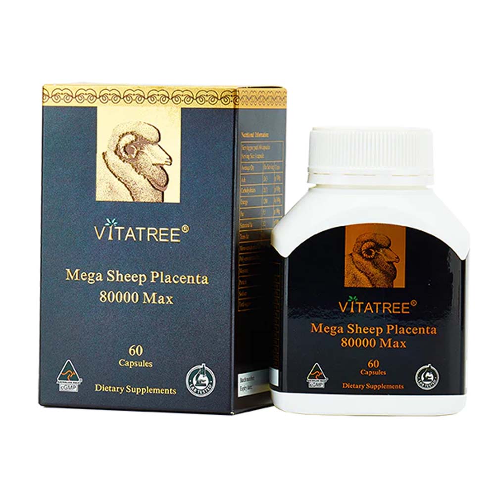 Vitatree Mega Sheep Placenta 80000 Max 60 Capsules | Natonic