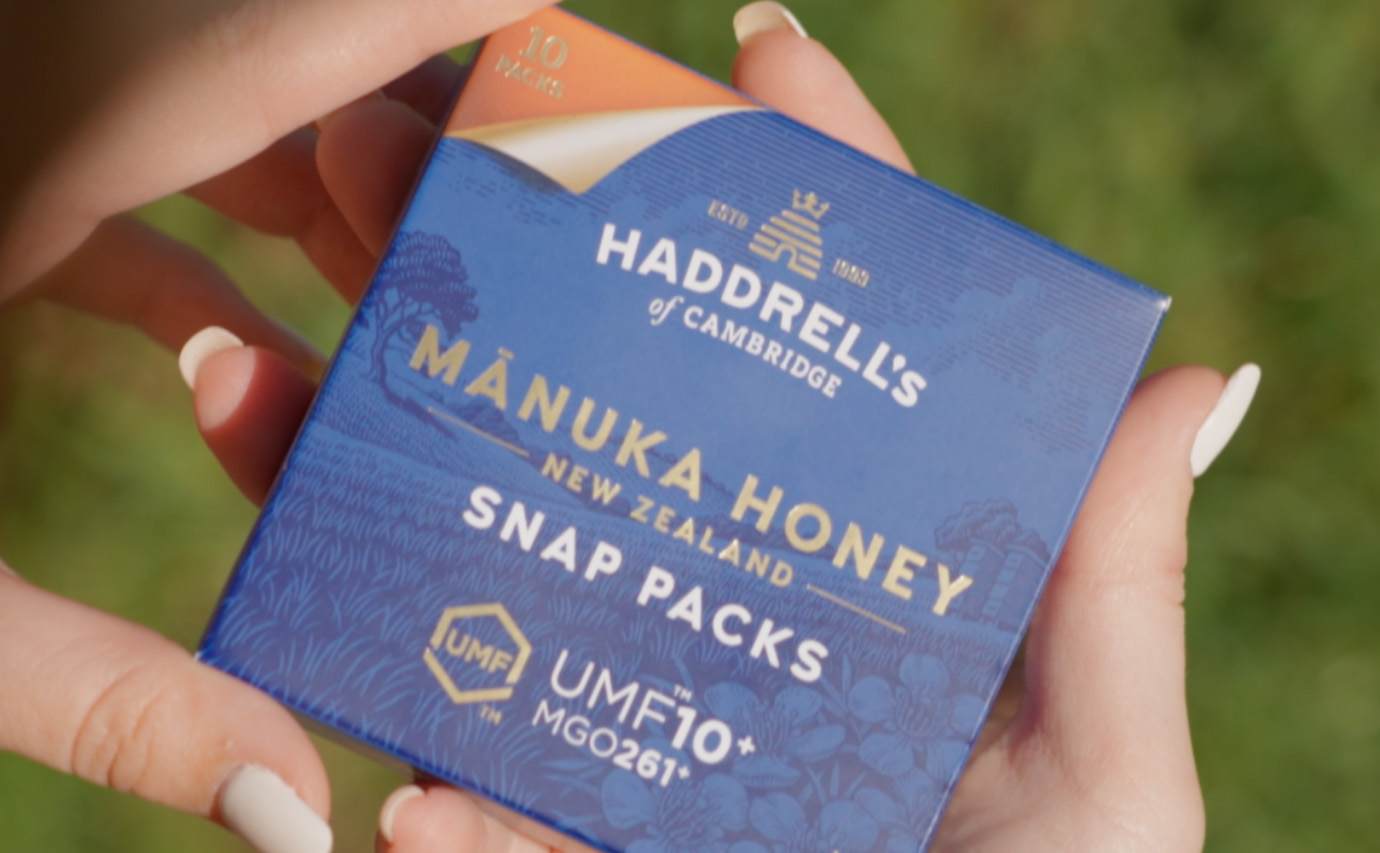 Haddrell's UMF 10+ Manuka Honey Snap Packs 10 x 8g | Natonic